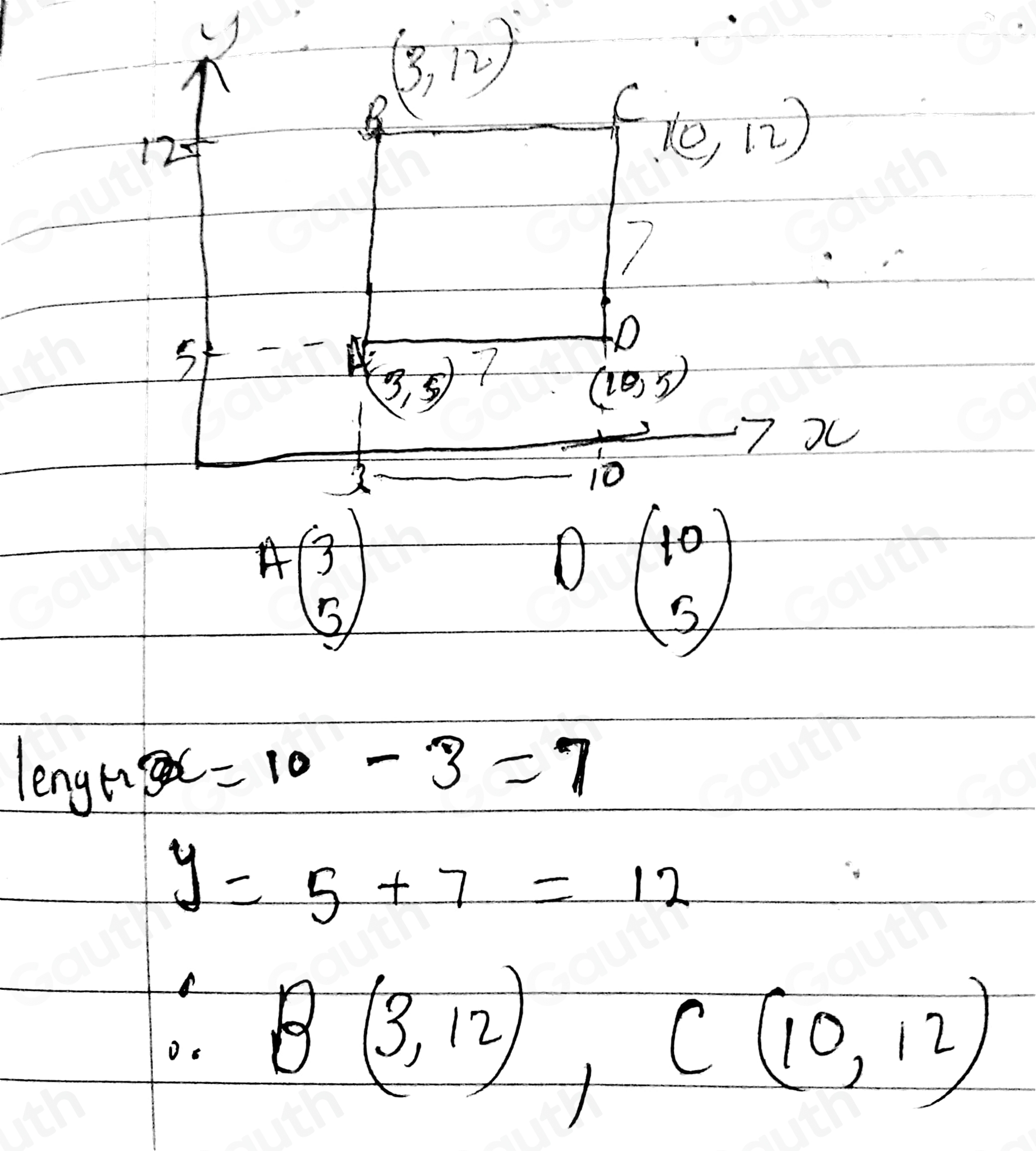 Solved: ABCD below is a square. What are the coordinates of point C? x ...
