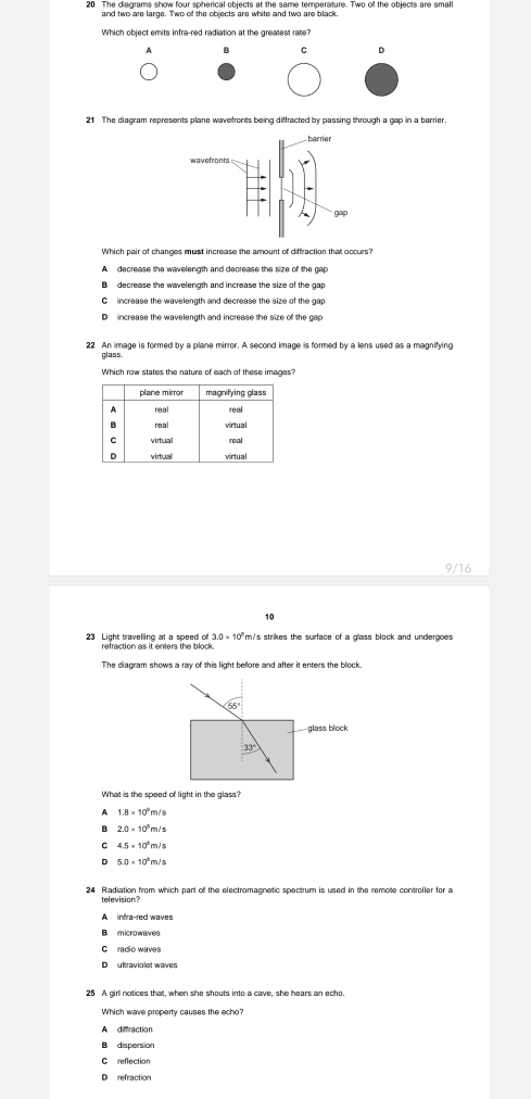 Solved: The diagrams show four spherical objects at the same ...