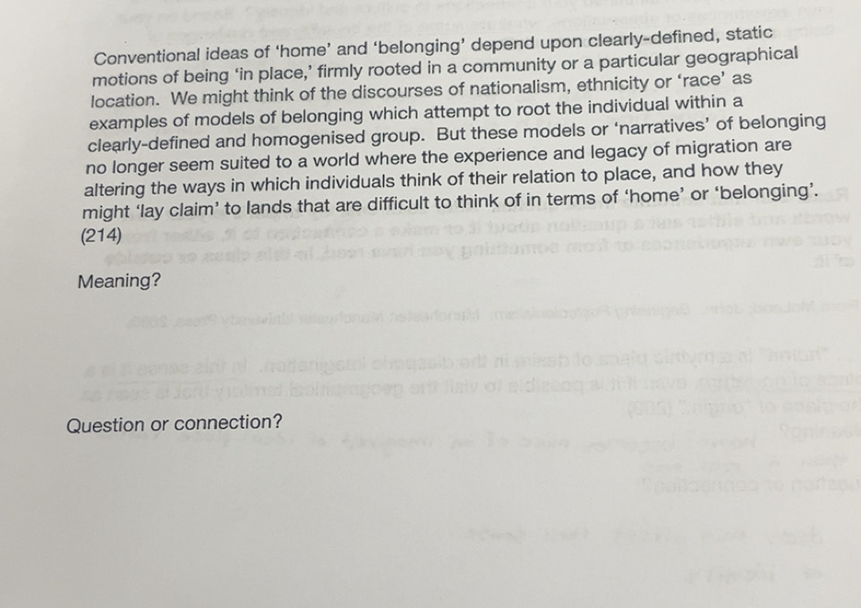 Solved: Conventional ideas of ‘home’ and ‘belonging’ depend upon ...