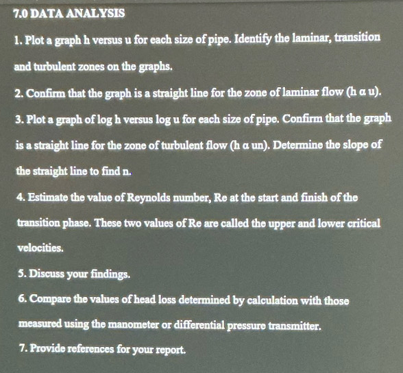 Selesai:7.0 DATA ANALYSIS 1. Plot a graph h versus u for each size of ...