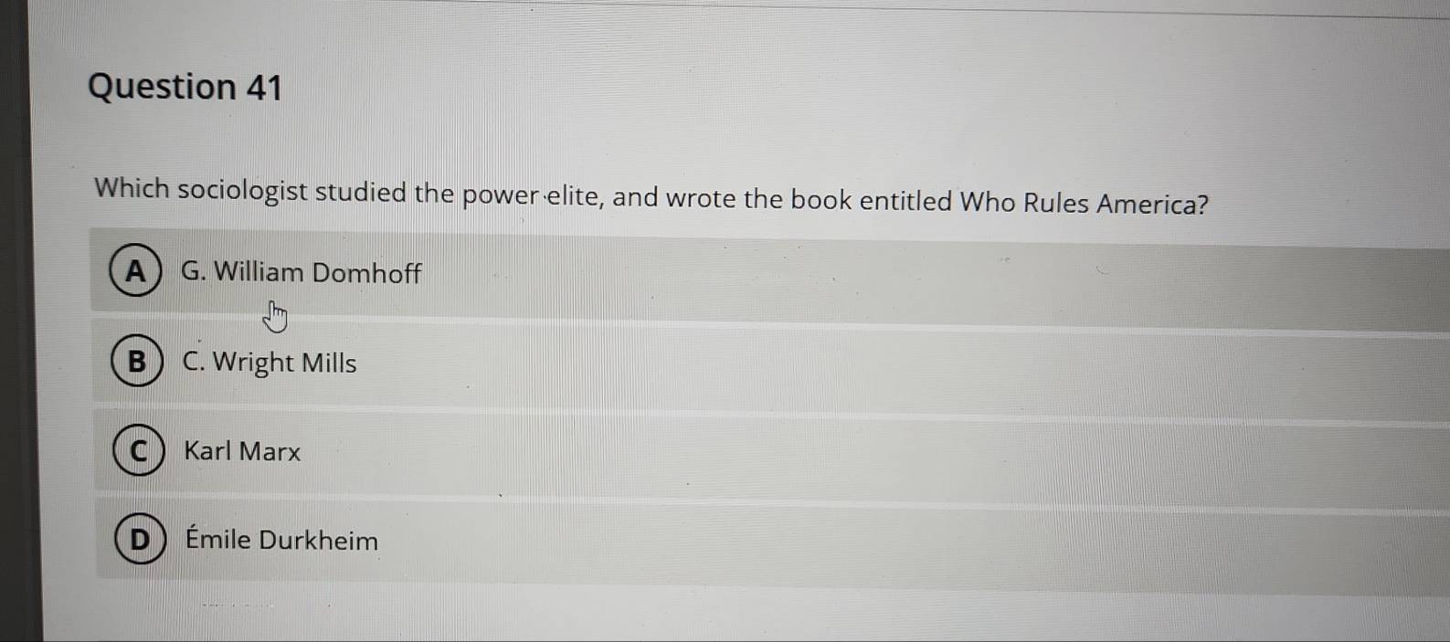 Solved: Which sociologist studied the power elite, and wrote the book ...