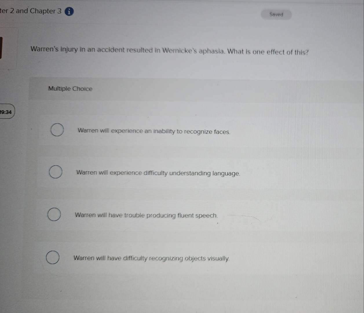 Solved: ter 2 and Chapter 3 Saved Warren's injury in an accident ...