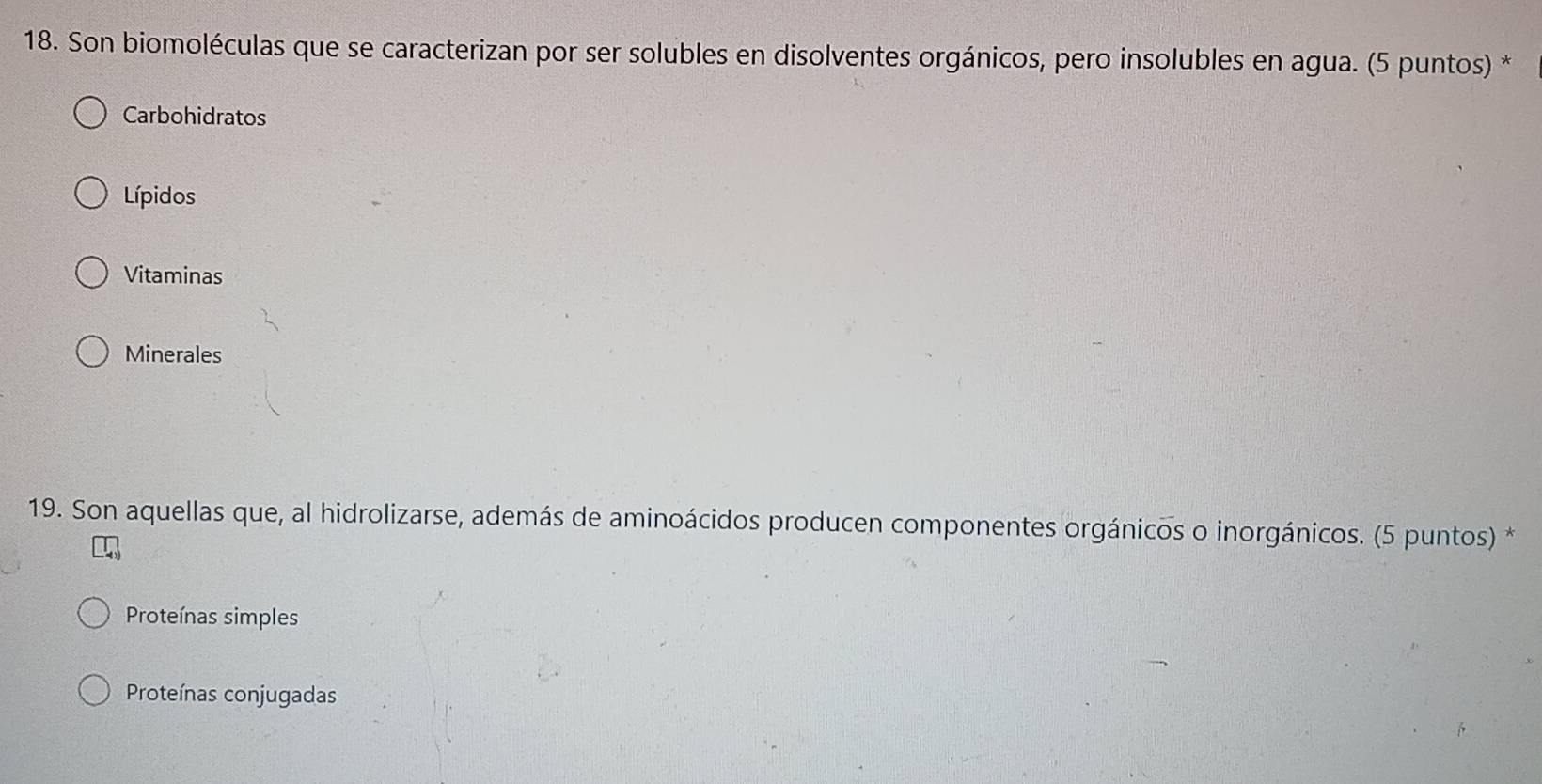 Resuelto:Son biomoléculas que se caracterizan por ser solubles en ...