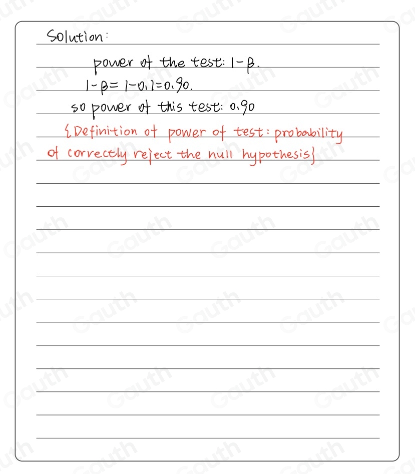 Solved: For a particular hypothesis test, alpha =0.05 , and beta =0.10 ...