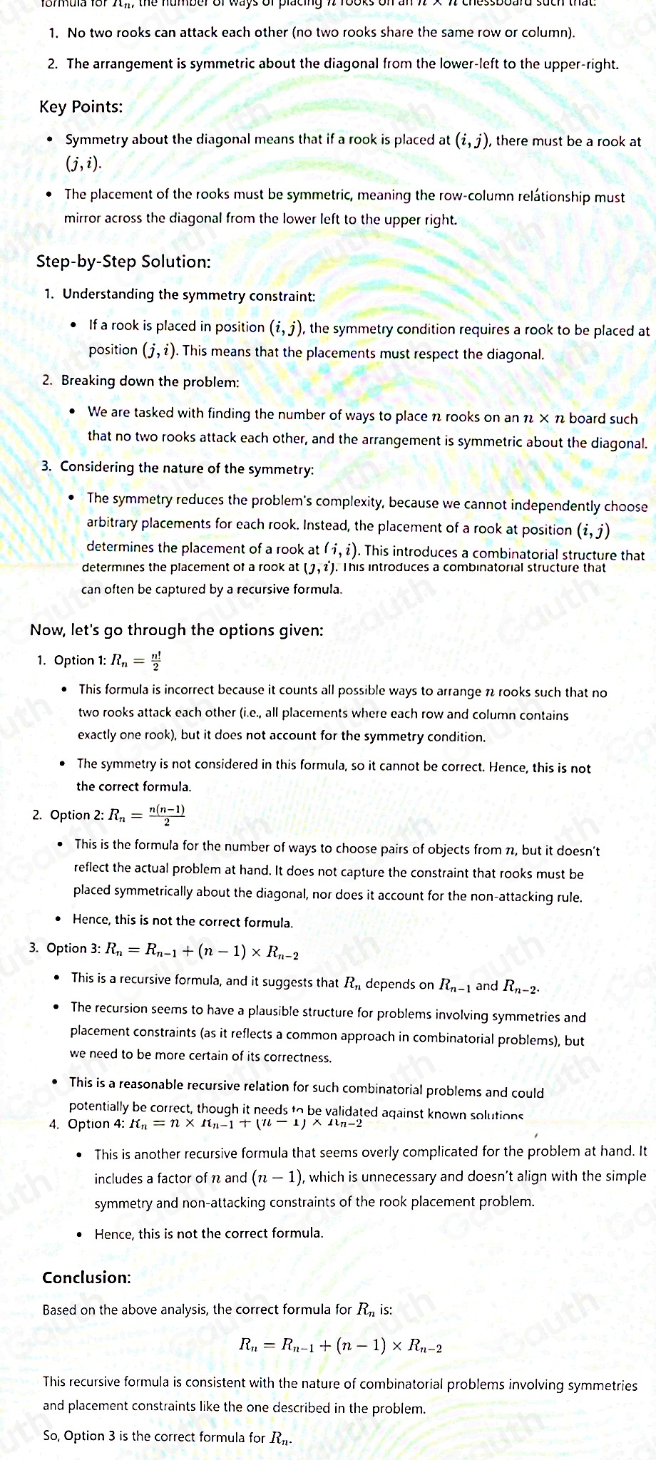 Solved: Recall that a rook in chess attacks along rows and columns ...