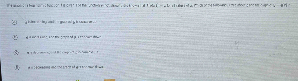 Solved: The graph of a logarithmic function f is given. For the ...