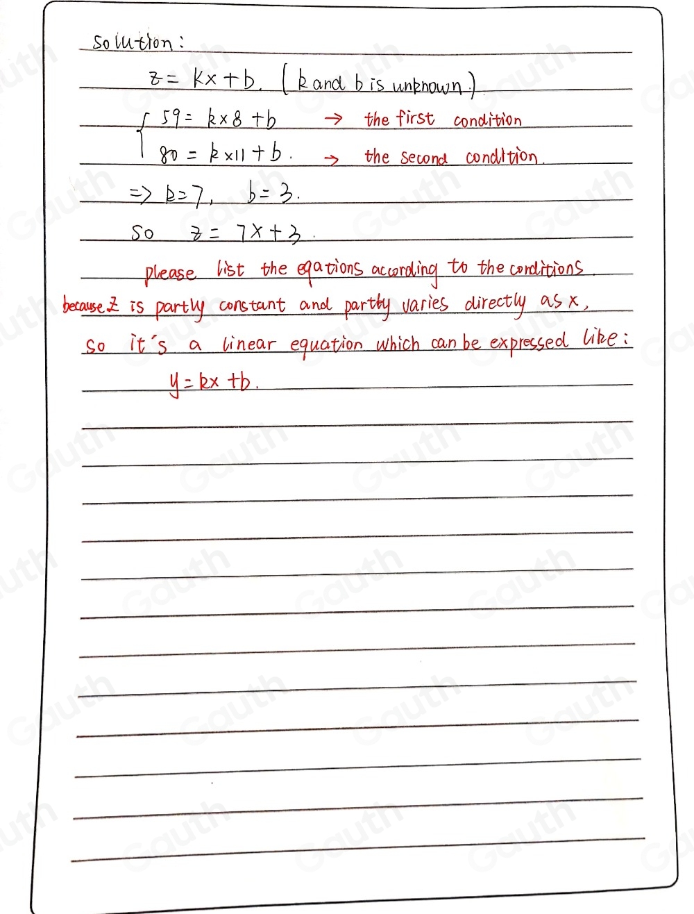 Solved: Solve each problem. 1. It is known that z is partly constant and partly varies directly ...