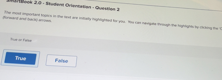 Solved: SmartBook 2.0 - Student Orientation - Question 2 (forward and ...