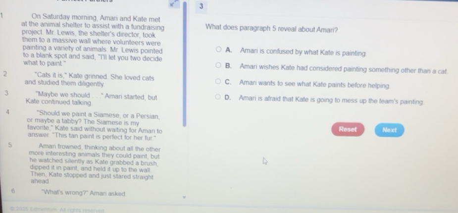 Solved: 3 1 On Saturday morning, Amari and Kate met at the animal ...