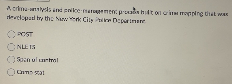 Solved: A crime-analysis and police-management process built on crime ...