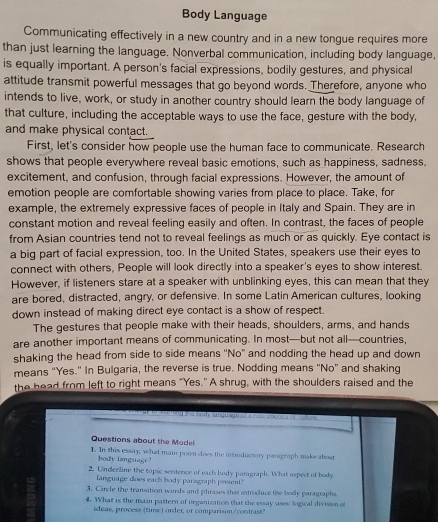 Solved: Body Language Communicating effectively in a new country and in ...