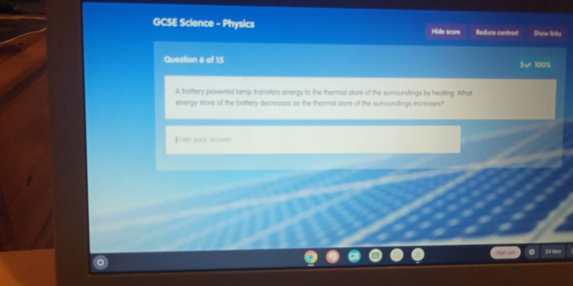 Solved: GCSE Science - Physics Hide score Reduce contrast Show links ...