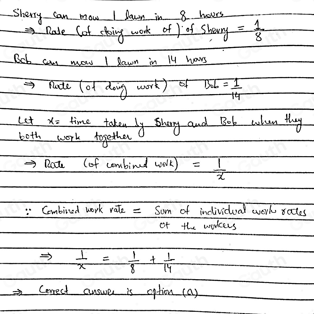 Solved: Using a riding lawn mower, Sherry, the landscaper of a large ...