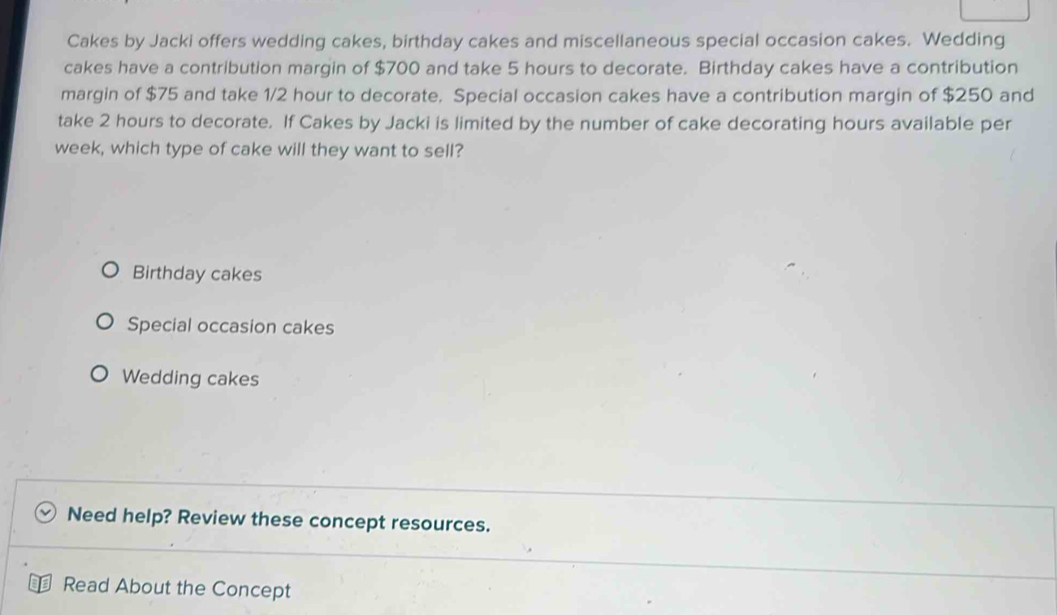 Solved: Cakes by Jacki offers wedding cakes, birthday cakes and ...