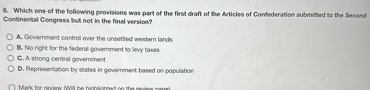 Solved: Which one of the following provisions was part of the first ...