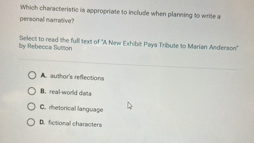 Solved: Which characteristic is appropriate to include when planning to ...