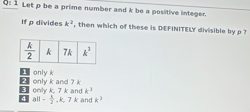 Solved: Let p be a prime number and k be a positive integer. If p ...