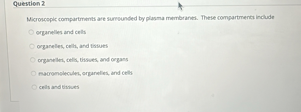 Solved: Microscopic compartments are surrounded by plasma membranes ...