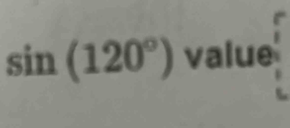 Solved: sin (120°) value [Math]