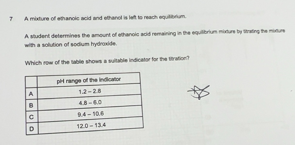 Gelöst:A mixture of ethanoic acid and ethanol is left to reach ...