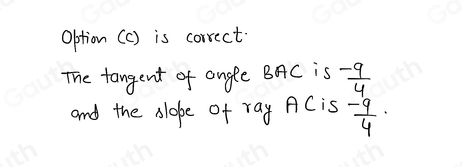 Solved: In the xy -plane, angle BAC is an angle in standard position ...