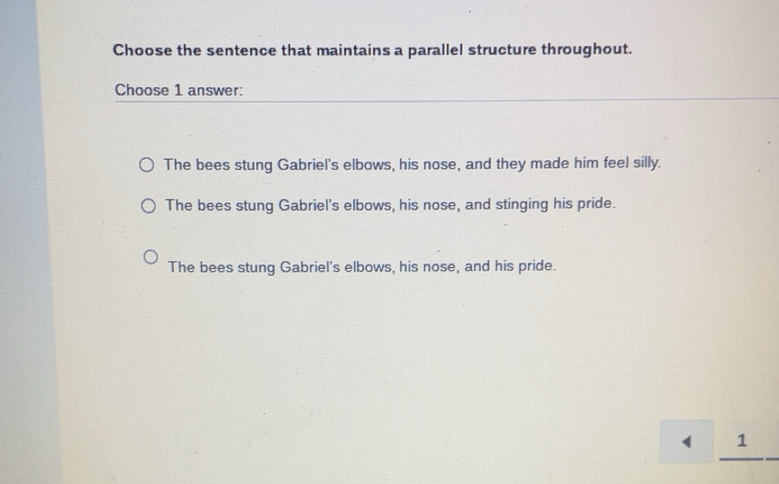 Solved: Choose the sentence that maintains a parallel structure ...