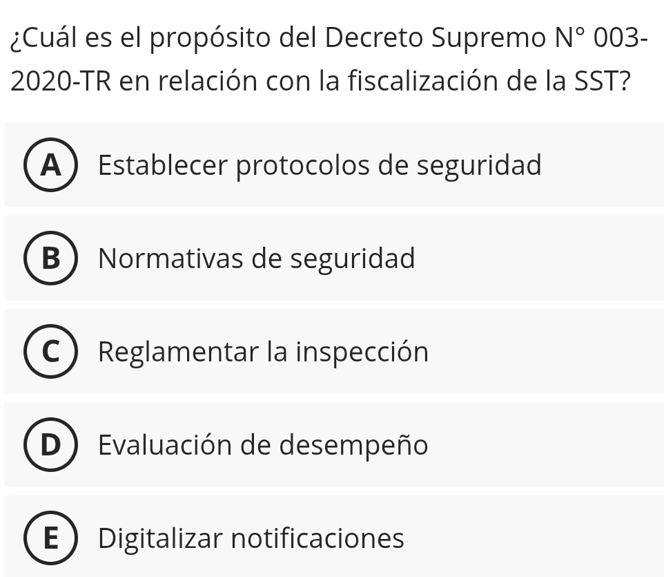 Resuelto:¿Cuál es el propósito del Decreto Supremo N° 003- 2020-TR en relación con la fiscalización