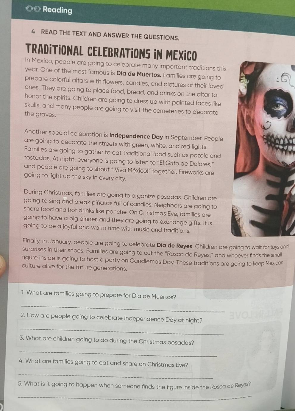 Resuelto:Reading 4 READ THE TEXT AND ANSWER THE QUESTIONS. TRADiTiONAL ...