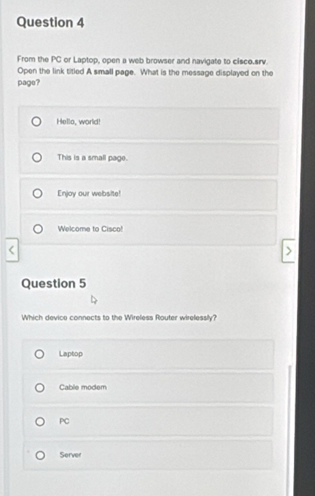 Solved: From the PC or Laptop, open a web browser and navigate to cisco ...