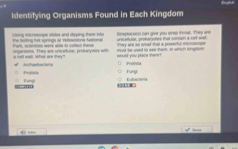 Solved: English jy D Identifying Organisms Found in Each Kingdom Using ...