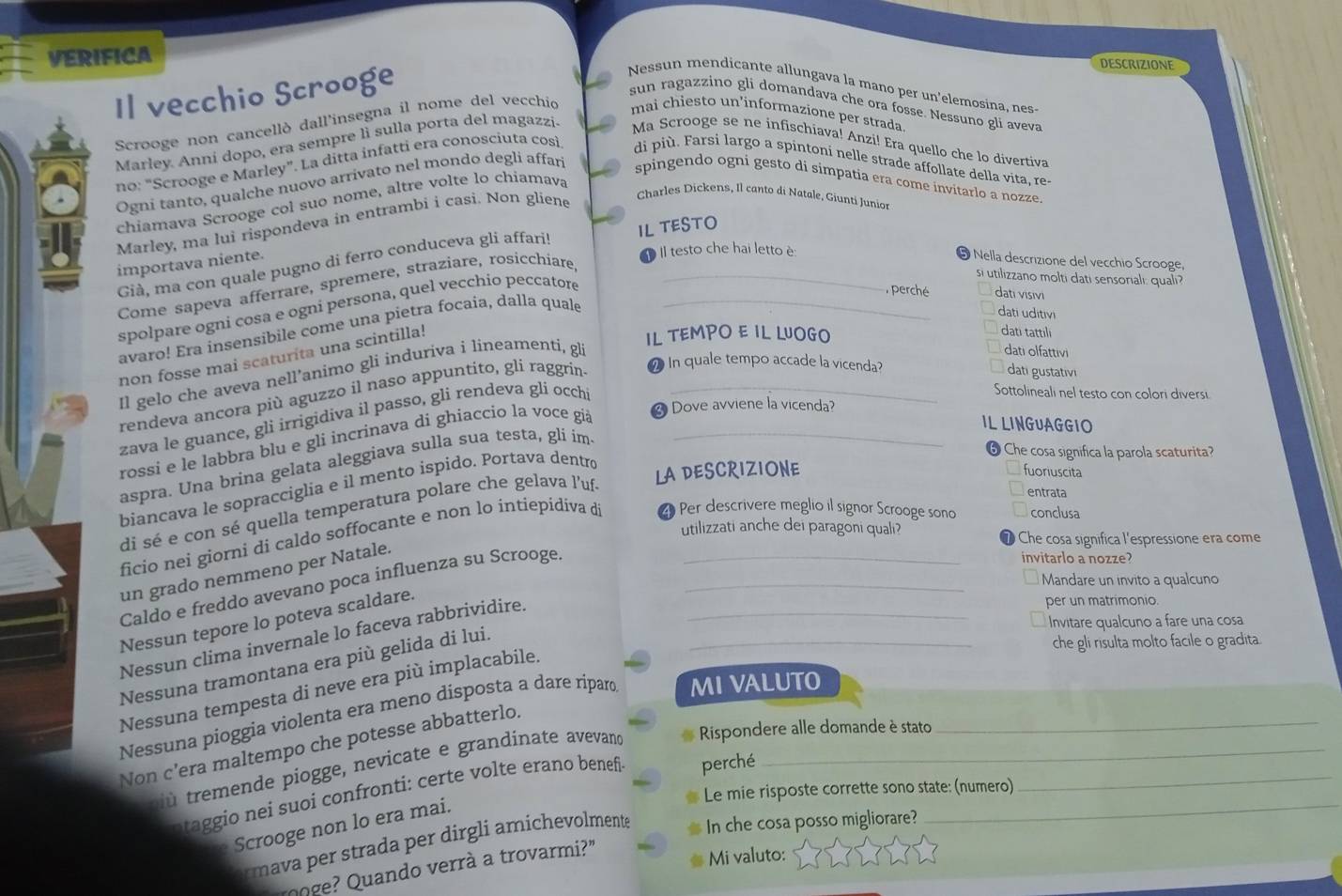 Risolto:VERIFICA DESCRIZIONE Il vecchio Scrooge Nessun mendicante ...