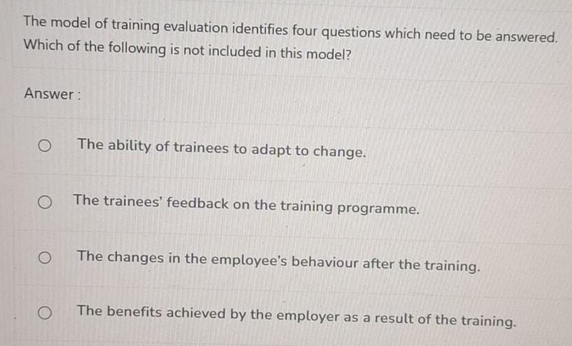 Selesai:The model of training evaluation identifies four questions ...