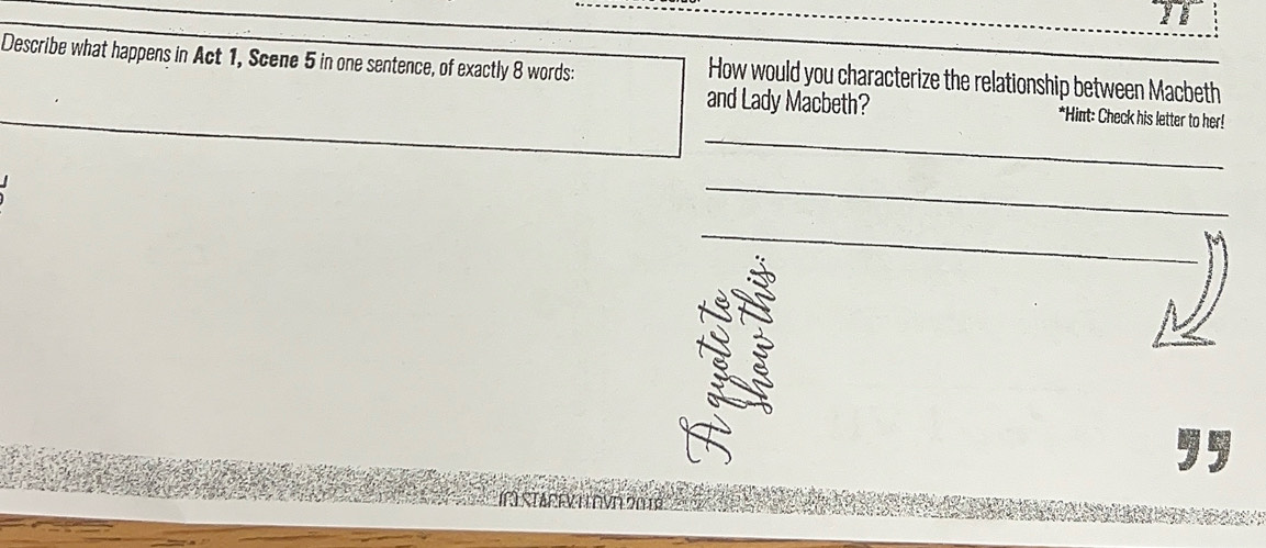 Solved: Describe what happens in Act 1, Scene 5 in one sentence, of ...