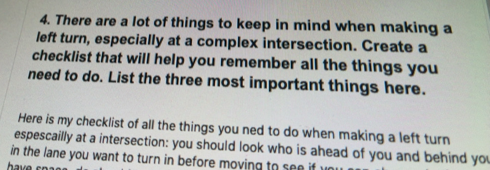 Solved: There are a lot of things to keep in mind when making a left ...