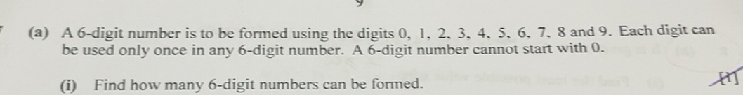 Risolto:A 6 -digit number is to be formed using the digits 0, 1, 2. 3 ...