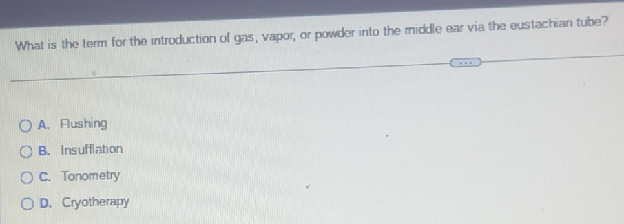 Solved: What is the term for the introduction of gas, vapor, or powder ...