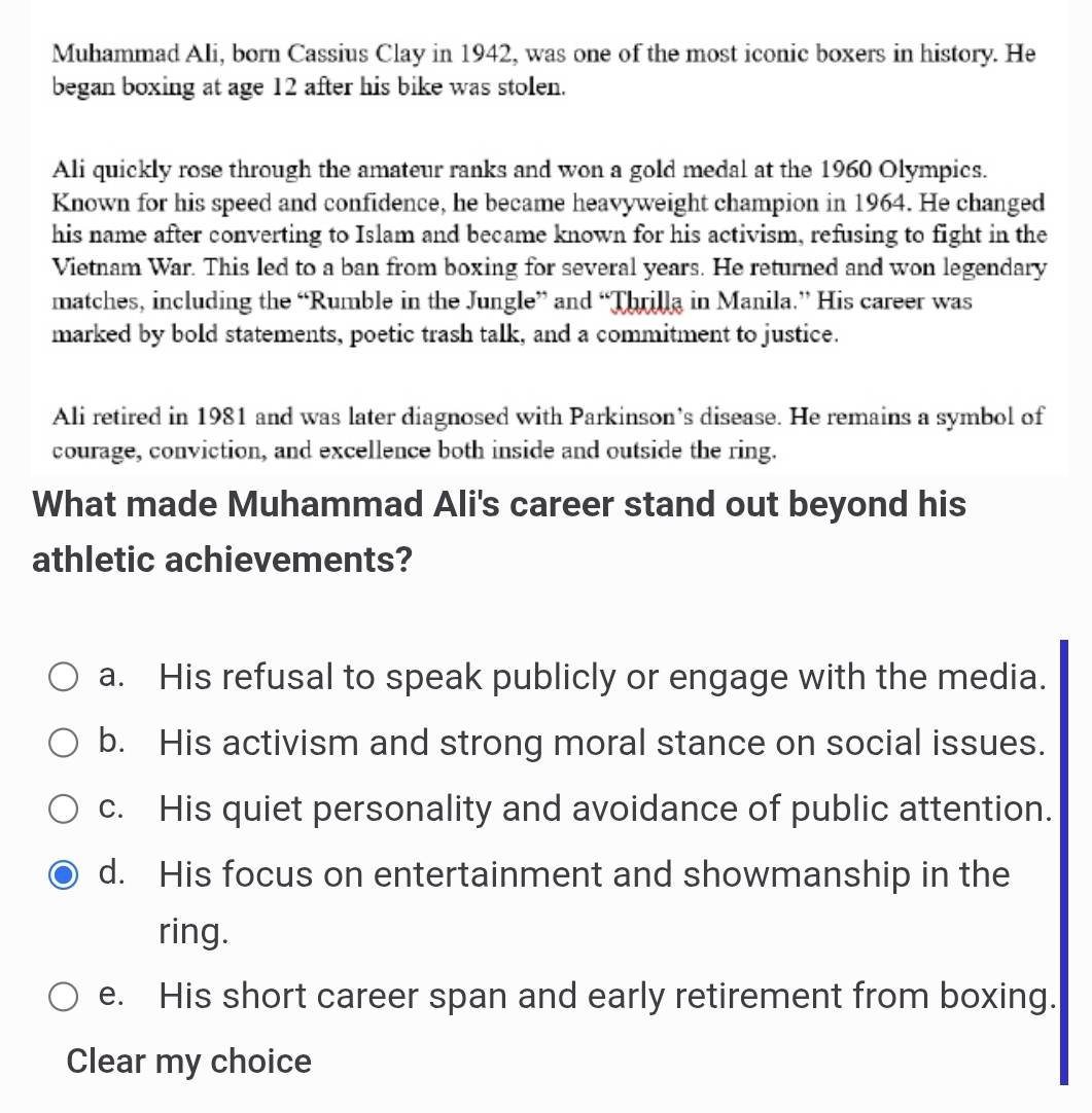 Telah dijawab:Muhammad Ali, born Cassius Clay in 1942, was one of the ...