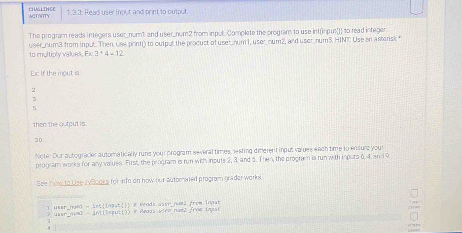 Solved: CHALLENGE ACTIVITY 1.3.3: Read user input and print to output ... Solved: CHALLENGE ACTIVITY 1.3.3: Read user input and print to output ...