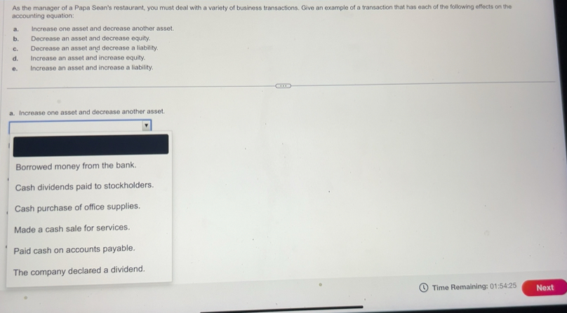Solved: As the manager of a Papa Sean's restaurant, you must deal with ...