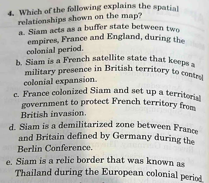 Solved: Which of the following explains the spatial relationships shown ...