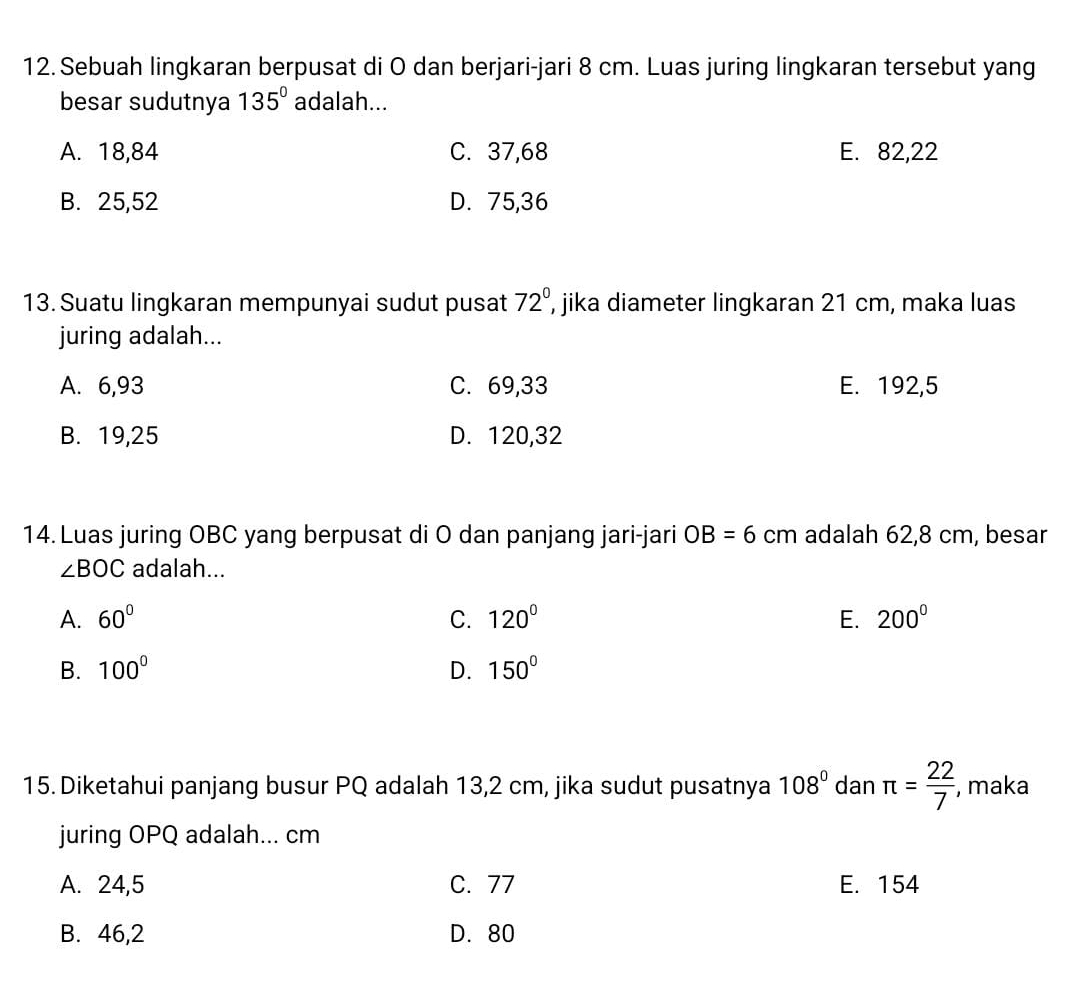 Telah dijawab:Sebuah lingkaran berpusat di O dan berjari-jari 8 cm ...