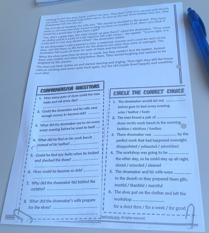 Gelöst:stitching so fast that their hands couldn't be seen. They didn't ...