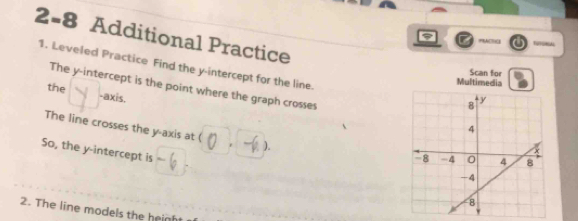 Solved: 2-8 Additional Practice a a 1. Leveled Practice Find the y ...