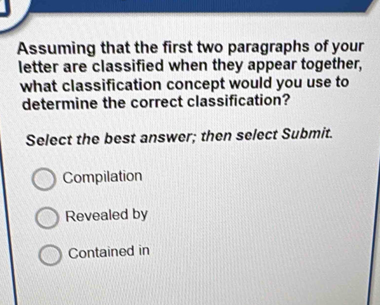Solved: Assuming that the first two paragraphs of your letter are ...