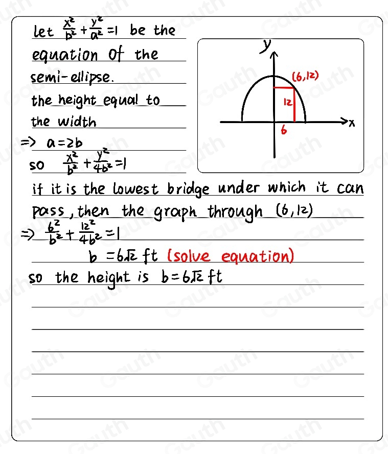 Solved: A divided highway goes under a number of bridges, the arch over ...