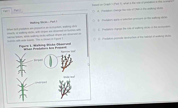 Solved Based On Graph 1 Part 1 What Is The Role Of Predation In