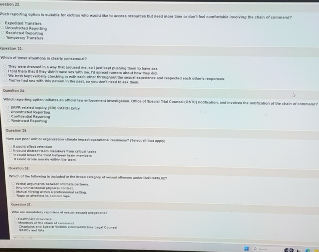Solved: uestion 22. Which reporting option is suitable for victims who ...