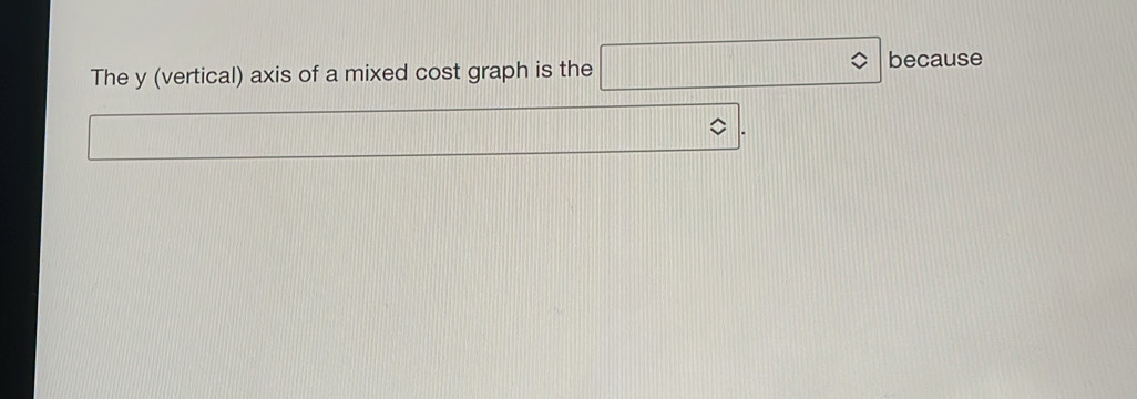 Solved: The y (vertical) axis of a mixed cost graph is the approx ...