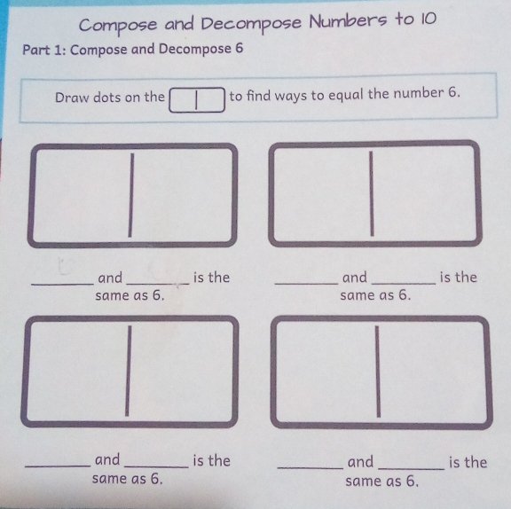 Solved: Compose and Decompose Numbers to 10 Part 1: Compose and ...