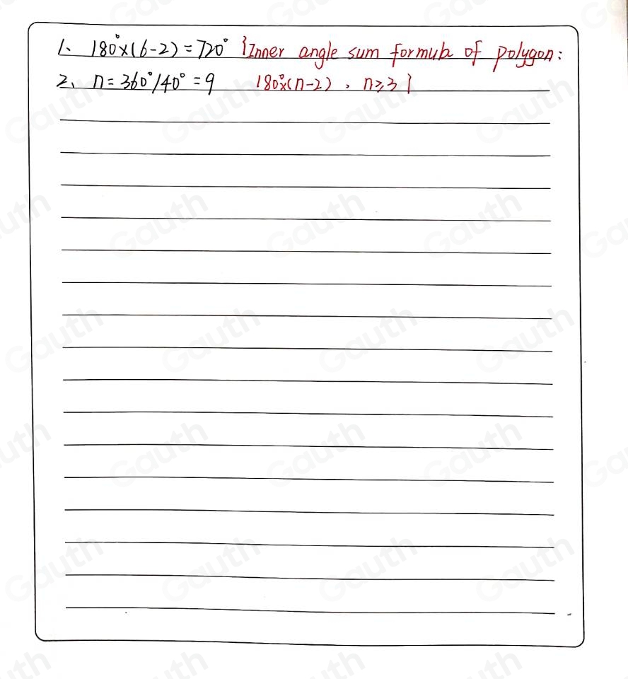 Solved: 1.) What is the sum of the measures of the interior angles of a ...